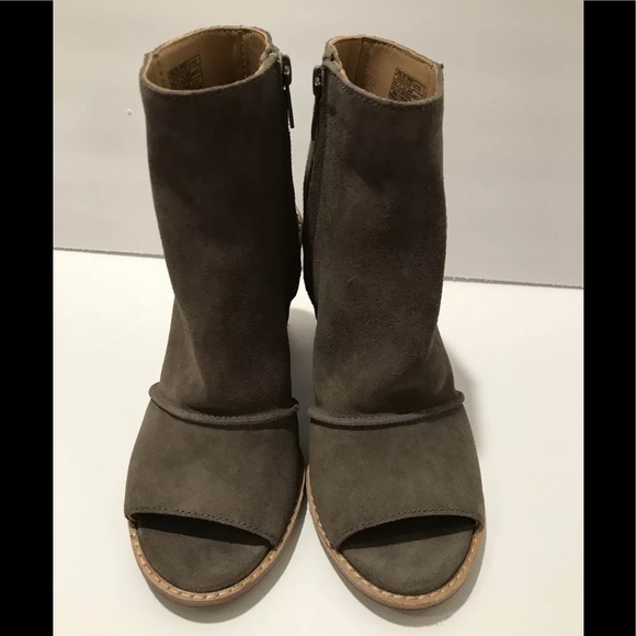 UGG | Shoes | Ugg Valencia Peep Toe Bootie Sandals Suede | Poshmark